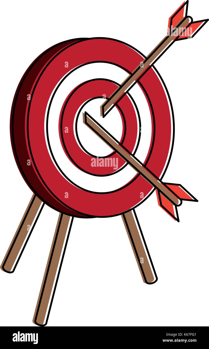darts on bullseye icon image Stock Vector Image & Art - Alamy