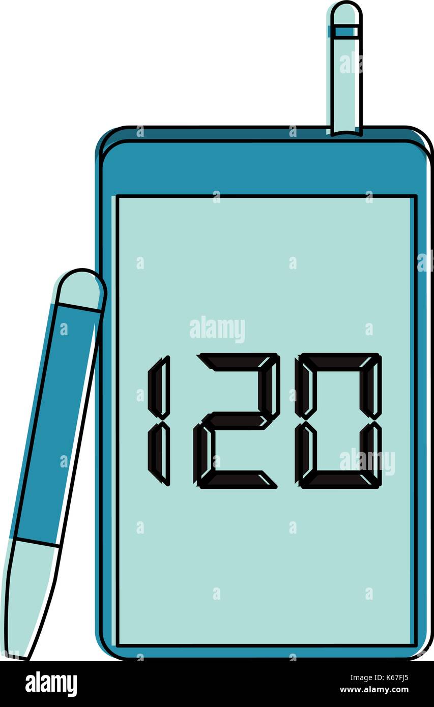 Digital glucometer device Stock Vector Images - Alamy