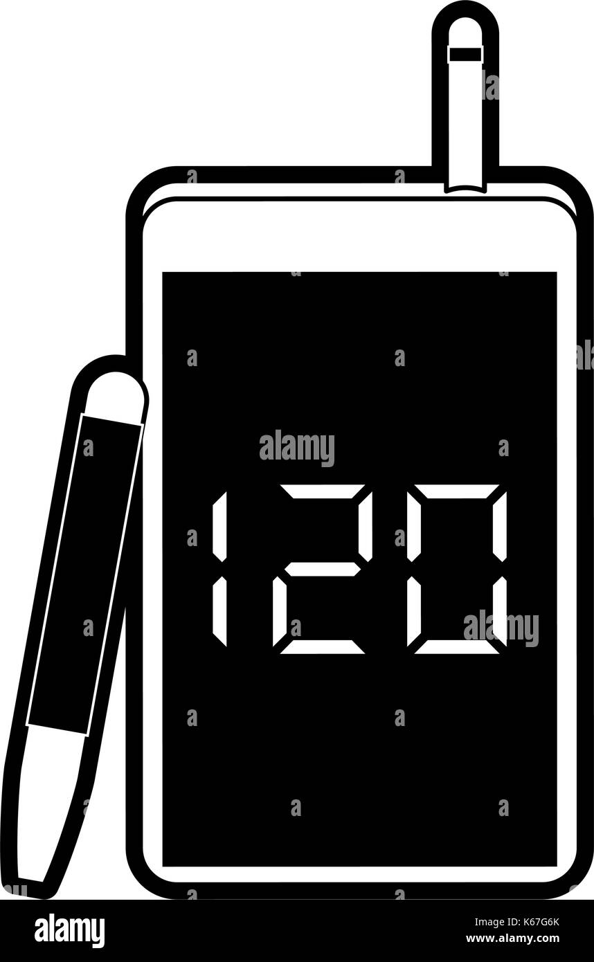 Digital glucometer device Stock Vector Images - Alamy
