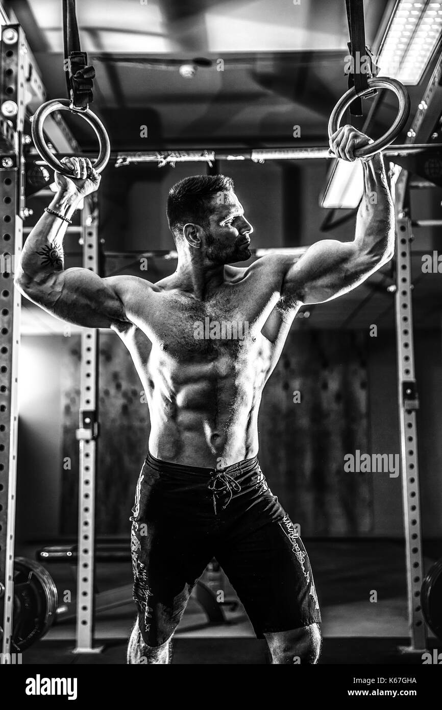 Muscle crossfit Black and White Stock Photos & Images - Alamy