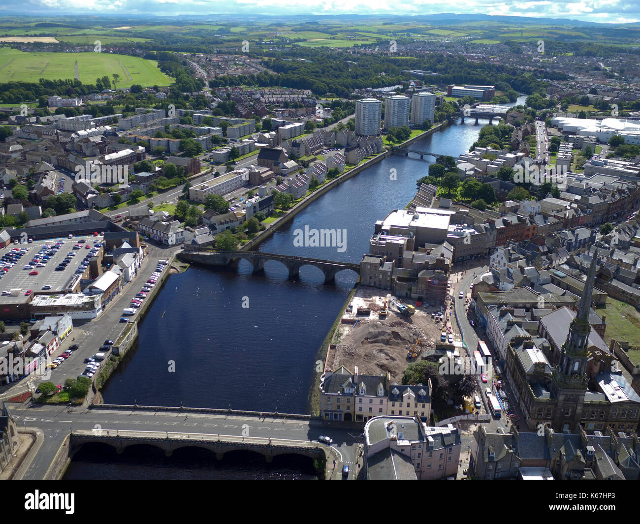 Aerial drone view of Ayr Scotland Stock Photo - Alamy