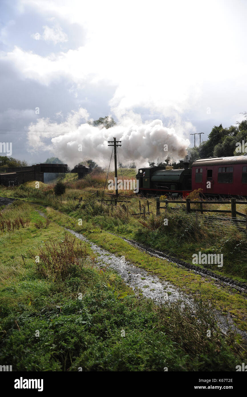 "Sir Gomer" at the rear of the train as it passes through forgeside ...