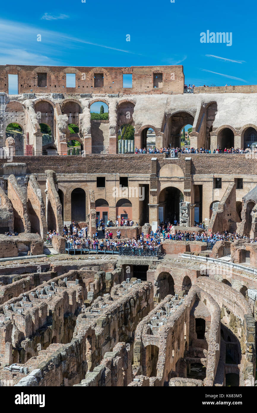 Inside the Roman Colosseum, Rome, Lazio, Italy, Europe Stock Photo - Alamy