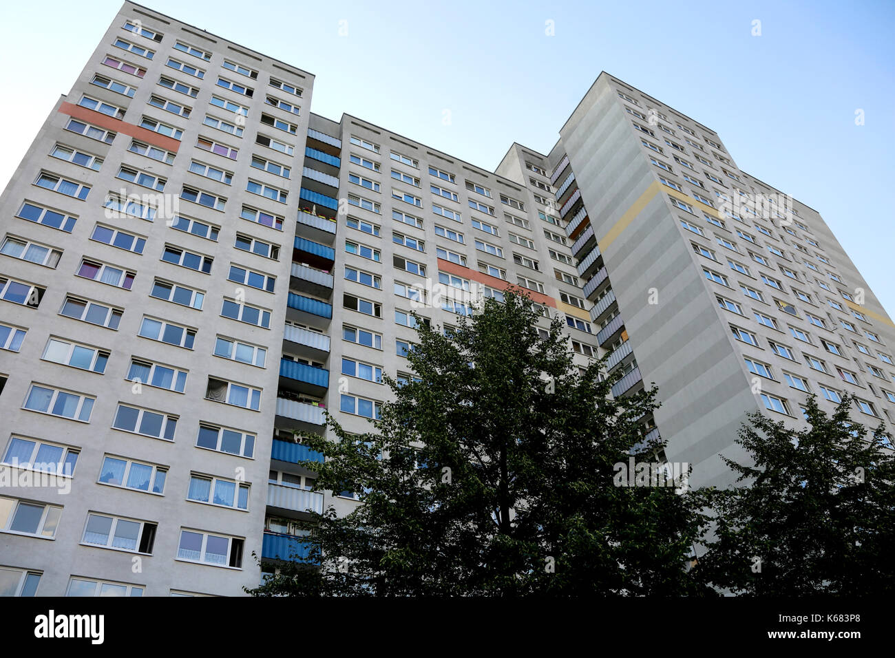 immense building with many apartments in the periphery of an Eastern ...