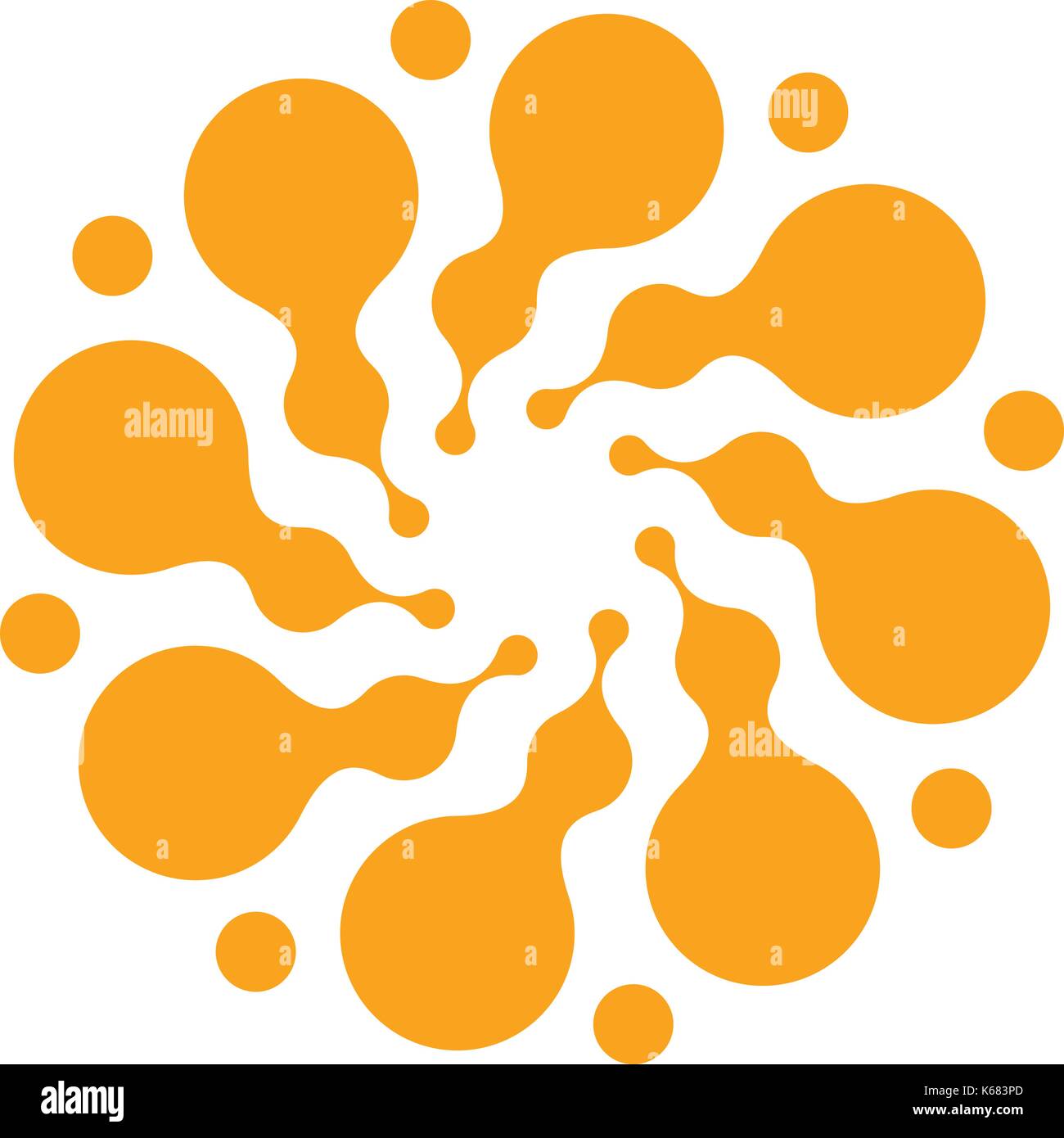 Circles vector logo. New modern isolated abstract sun shape. Round logo ...