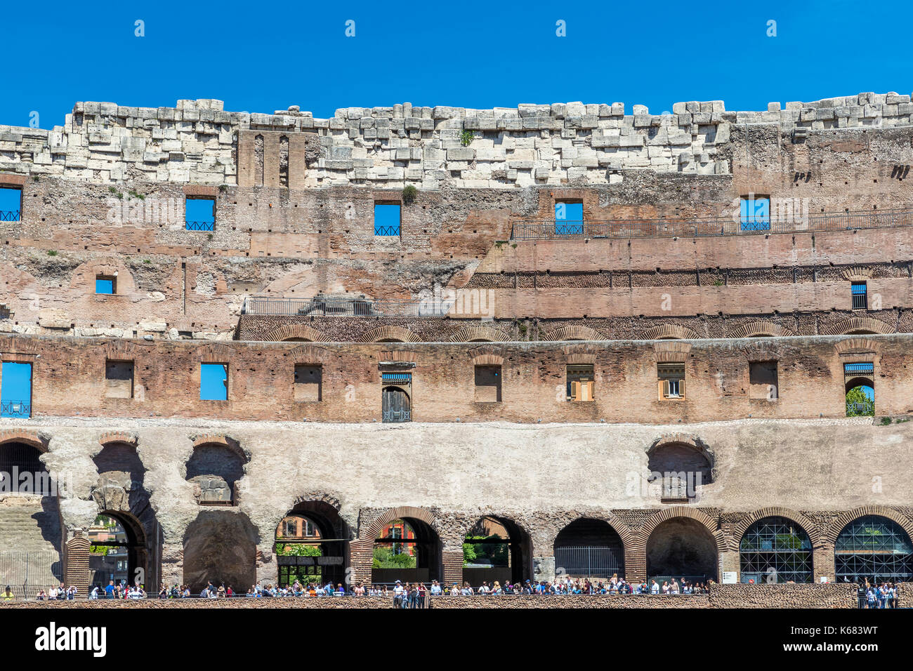Inside the Roman Colosseum, Rome, Lazio, Italy, Europe Stock Photo - Alamy