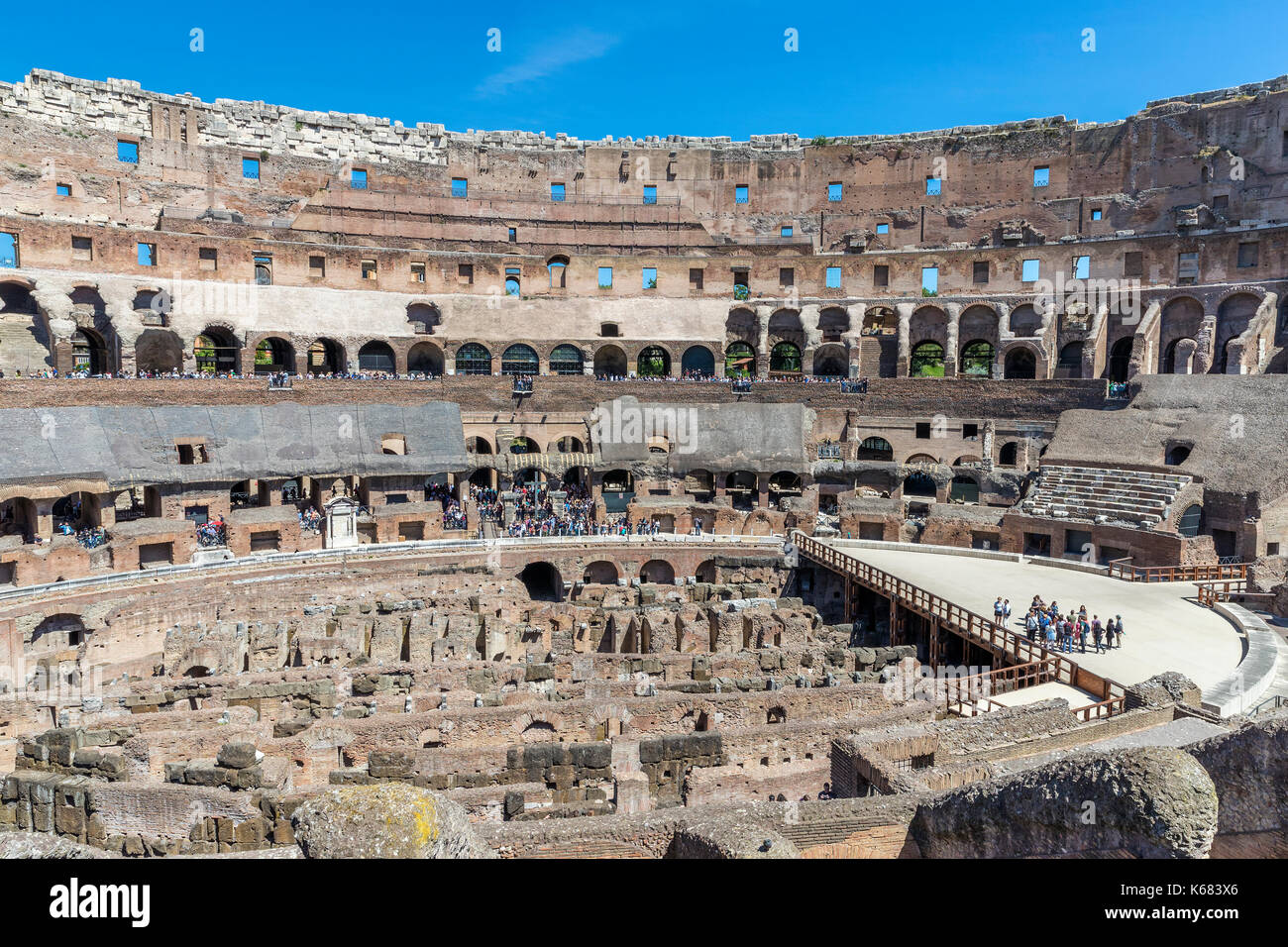 Inside the Roman Colosseum, Rome, Lazio, Italy, Europe Stock Photo - Alamy