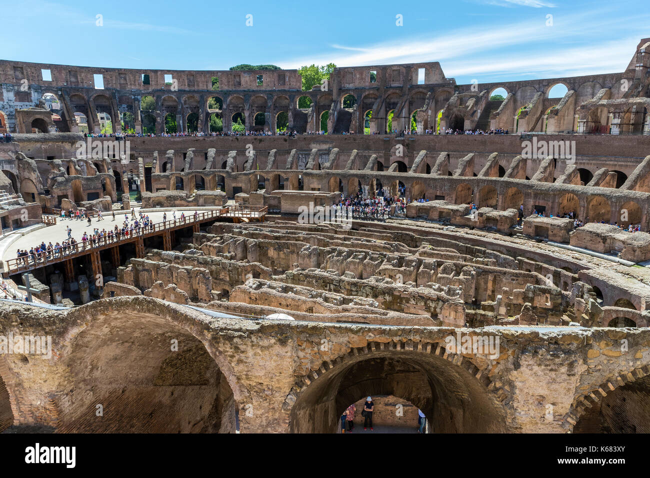 Inside the Roman Colosseum, Rome, Lazio, Italy, Europe Stock Photo - Alamy
