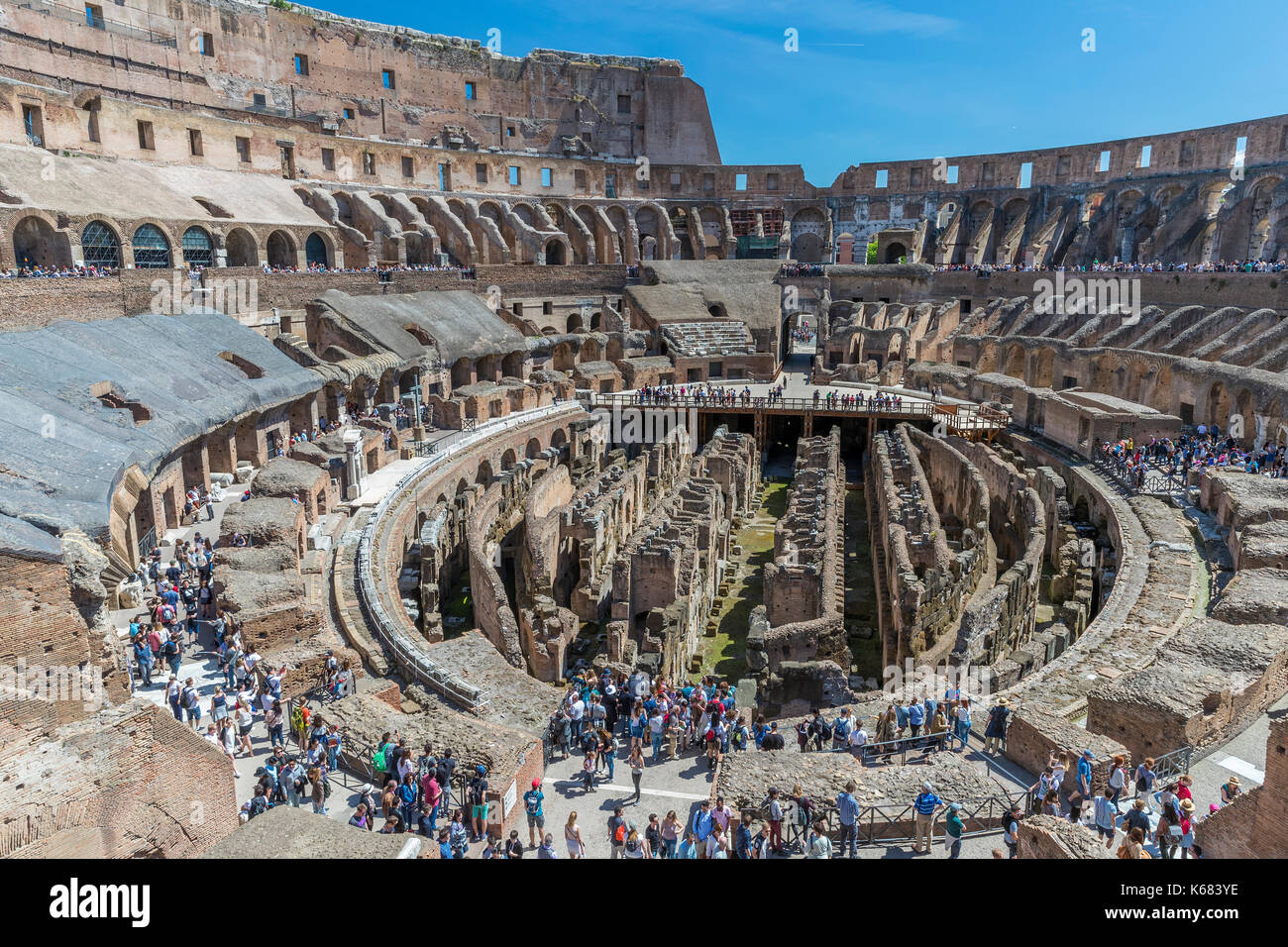 Inside the Roman Colosseum, Rome, Lazio, Italy, Europe Stock Photo - Alamy