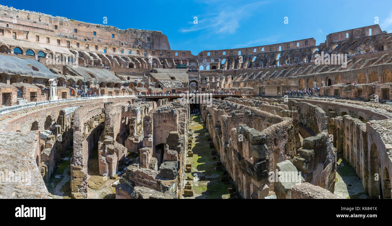 Inside the Roman Colosseum, Rome, Lazio, Italy, Europe Stock Photo - Alamy