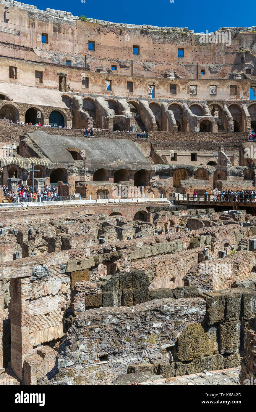 Inside the Roman Colosseum, Rome, Lazio, Italy, Europe Stock Photo - Alamy