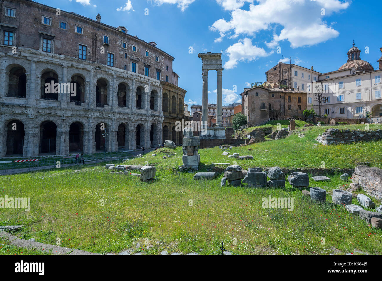 Theatre of Marcellus and Temple of Apollo Sosiano, Rome, Lazio, Italy ...