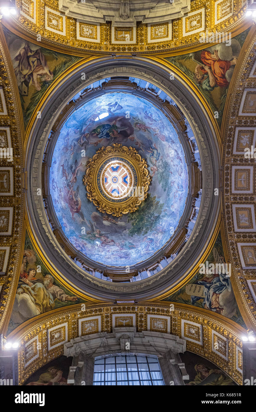 Interior view of the St Peter's Basilica, Vatican City, Italy, Europe ...