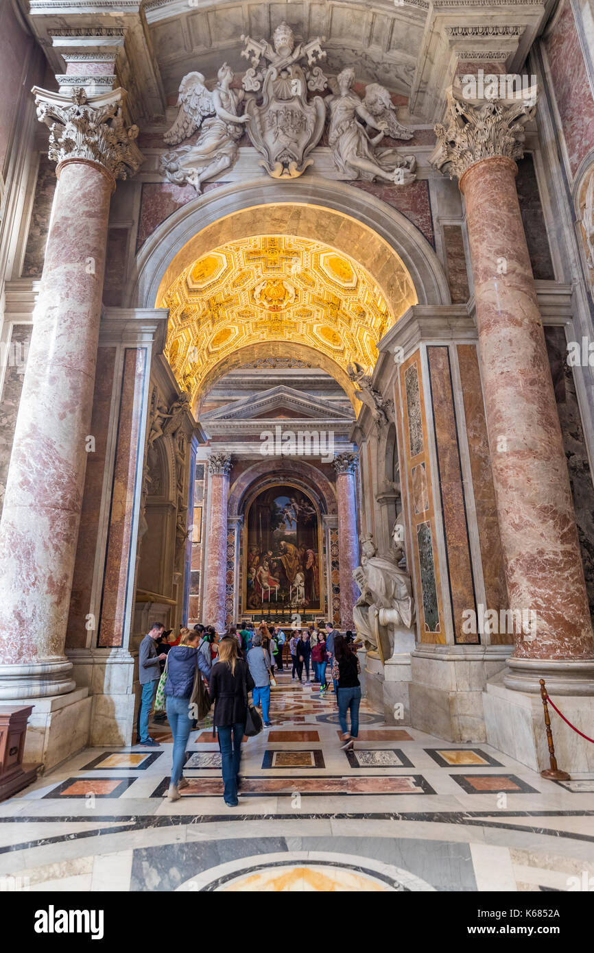 Interior view of the St Peter's Basilica, Vatican City, Italy, Europe ...