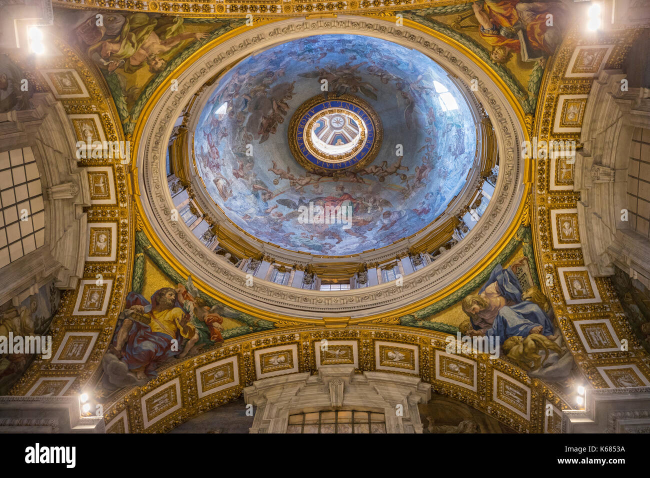 Interior view of the St Peter's Basilica, Vatican City, Italy, Europe ...