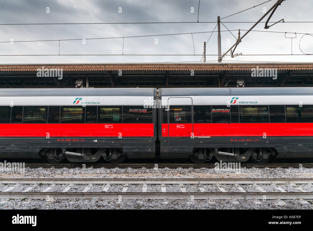 Trenitalia frecciarossa train at station Stock Photo - Alamy