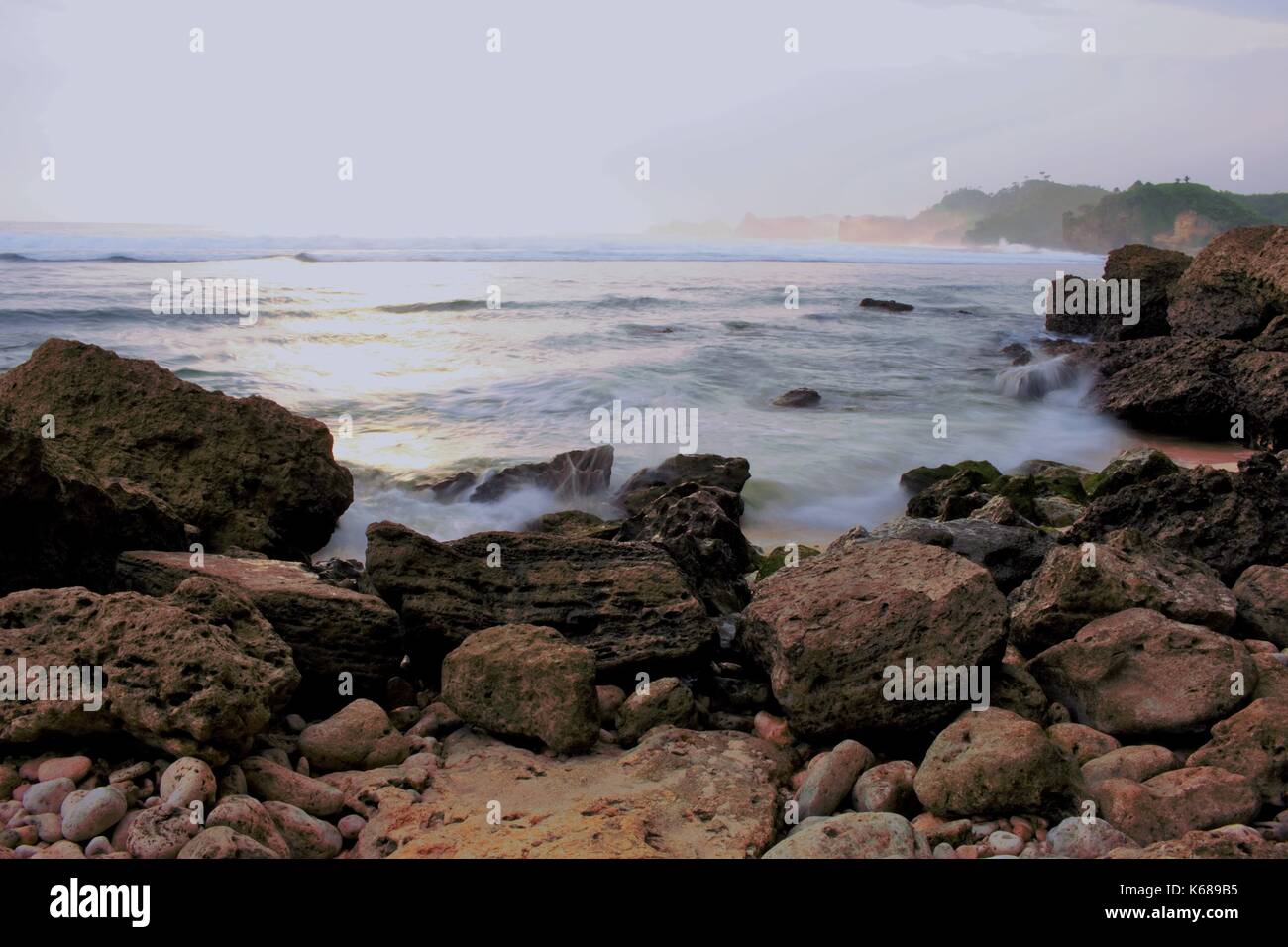Batu Bengkung beach, in Malang Indonesia Stock Photo - Alamy