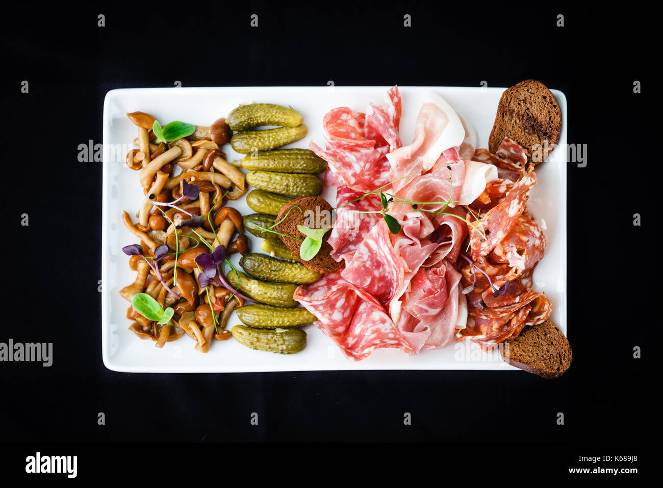 Snacks of vodka Stock Photo - Alamy