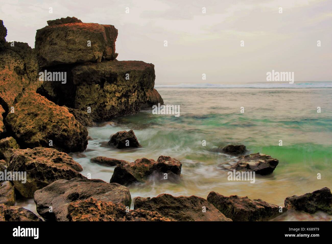 Batu Bengkung beach, in Malang Indonesia Stock Photo - Alamy