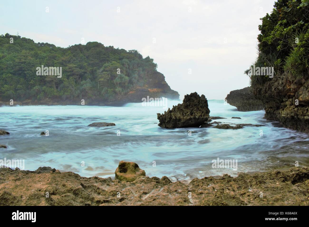 Batu Bengkung beach, in Malang Indonesia Stock Photo - Alamy