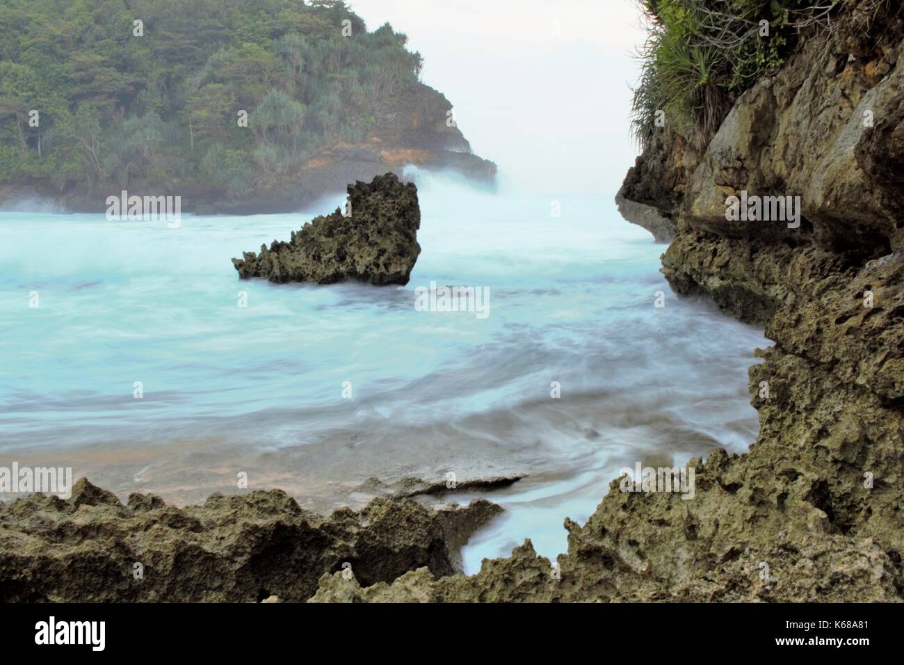 Batu Bengkung beach, in Malang Indonesia Stock Photo - Alamy