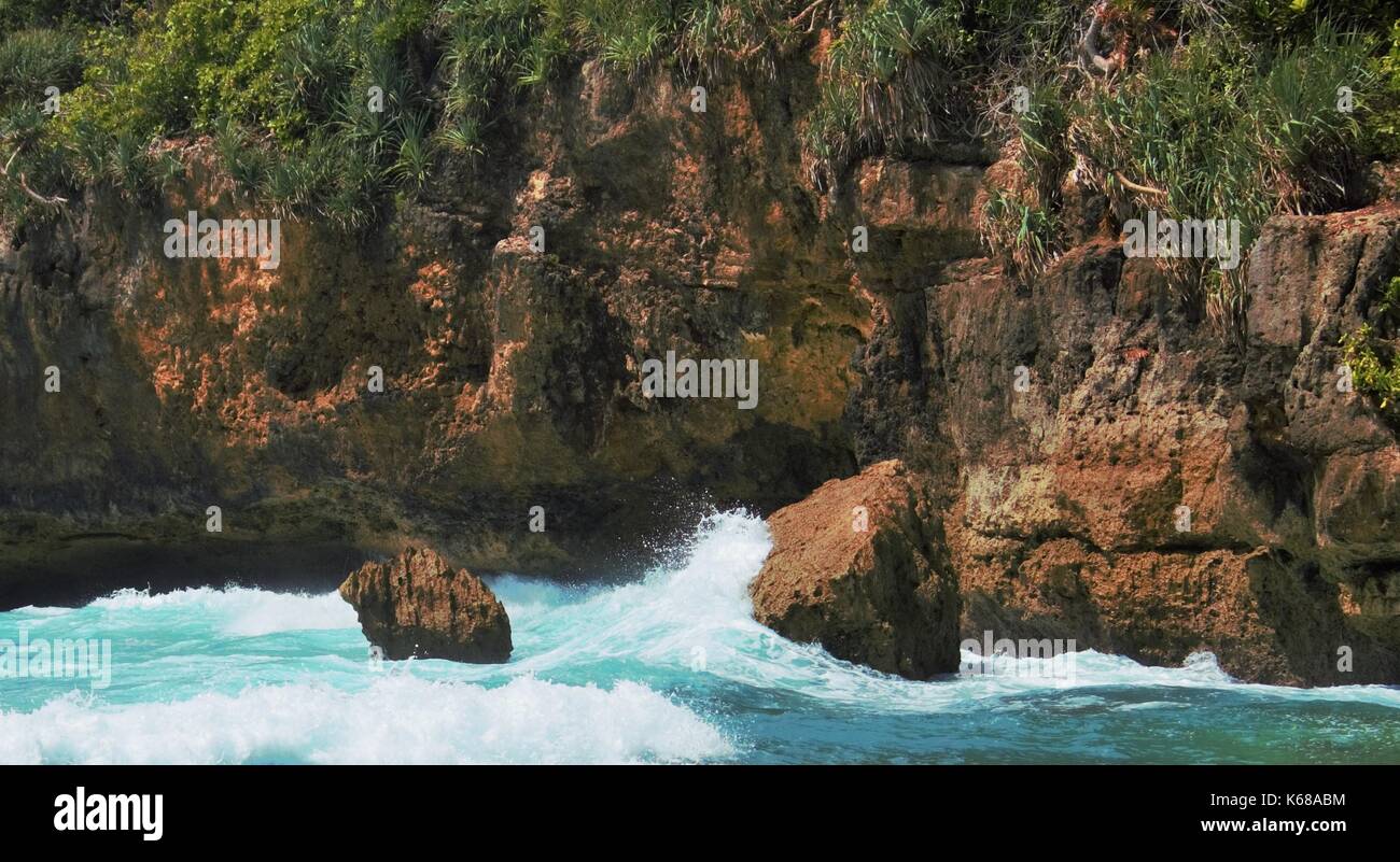 Batu Bengkung beach, in Malang Indonesia Stock Photo - Alamy