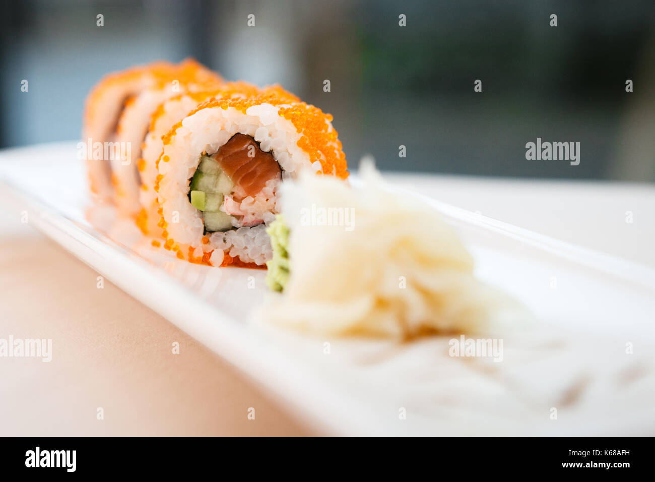 Flying fish roe maki hi-res stock photography and images - Alamy