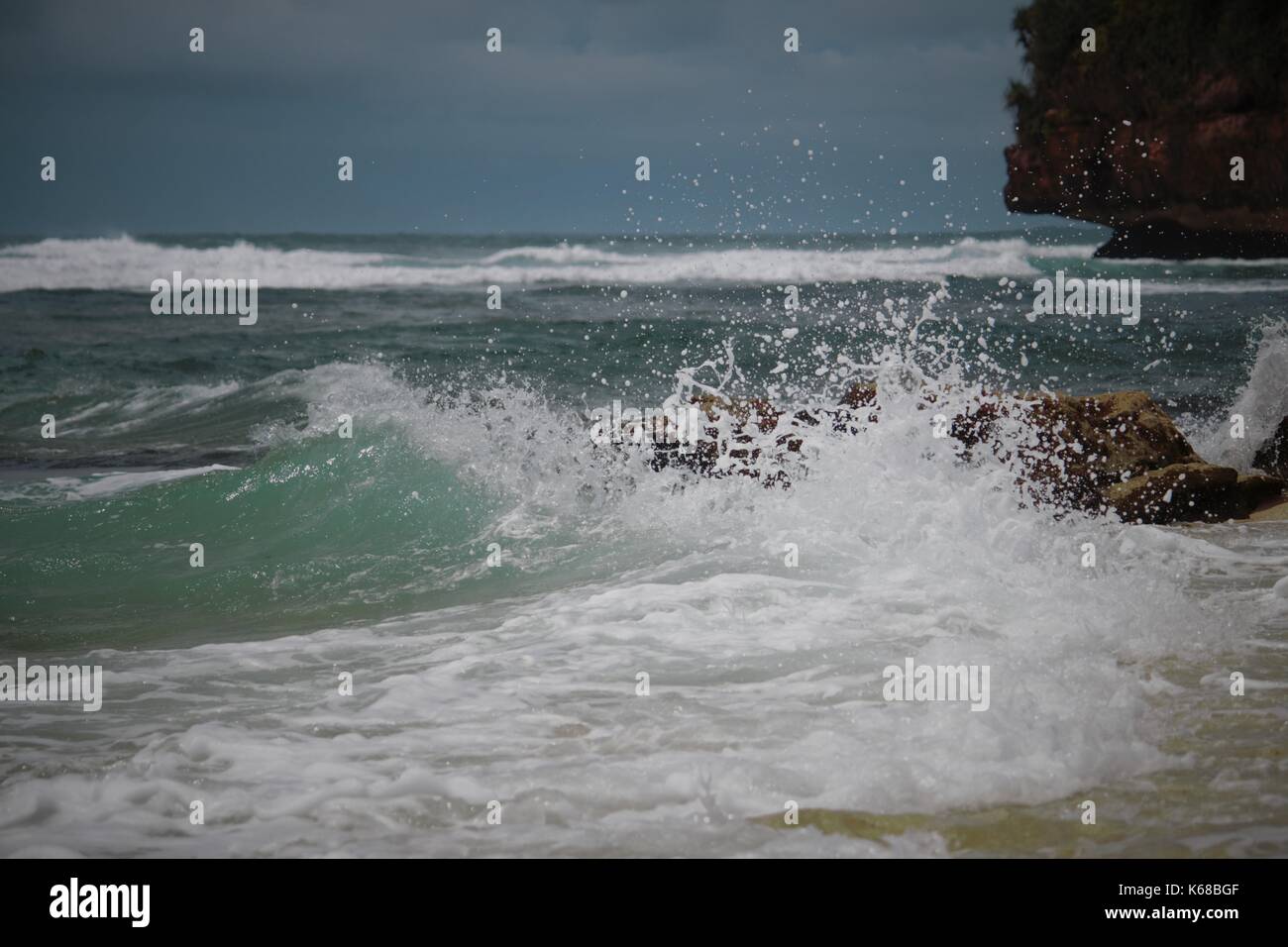 Goa Cina beach, In Malang Indonesia Stock Photo - Alamy
