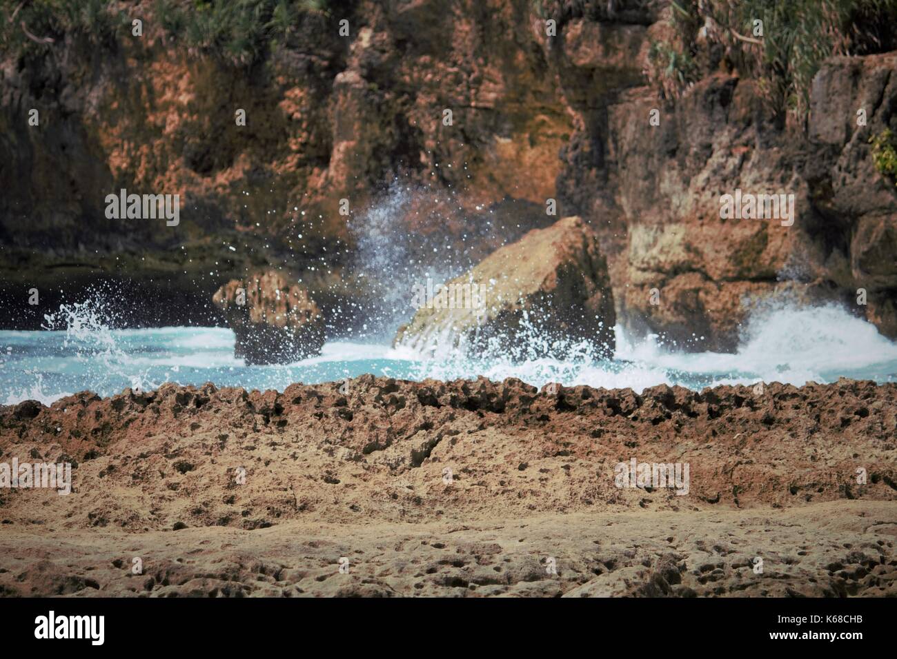 Batu Bengkung beach, in Malang Indonesia Stock Photo - Alamy