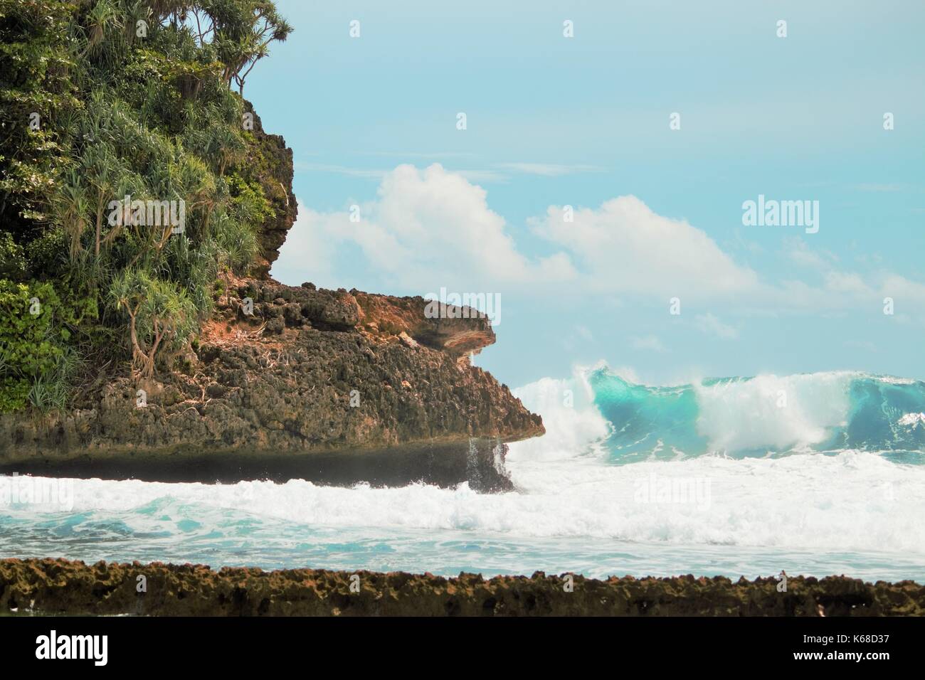 Batu Bengkung beach, in Malang Indonesia Stock Photo - Alamy