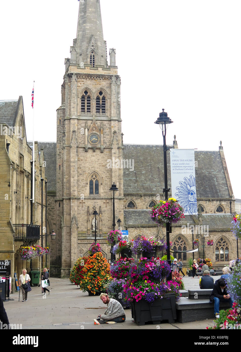 Market Place Durham Stock Photo - Alamy