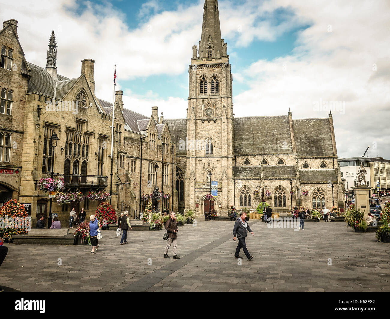Durham City Market Place Stock Photo - Alamy