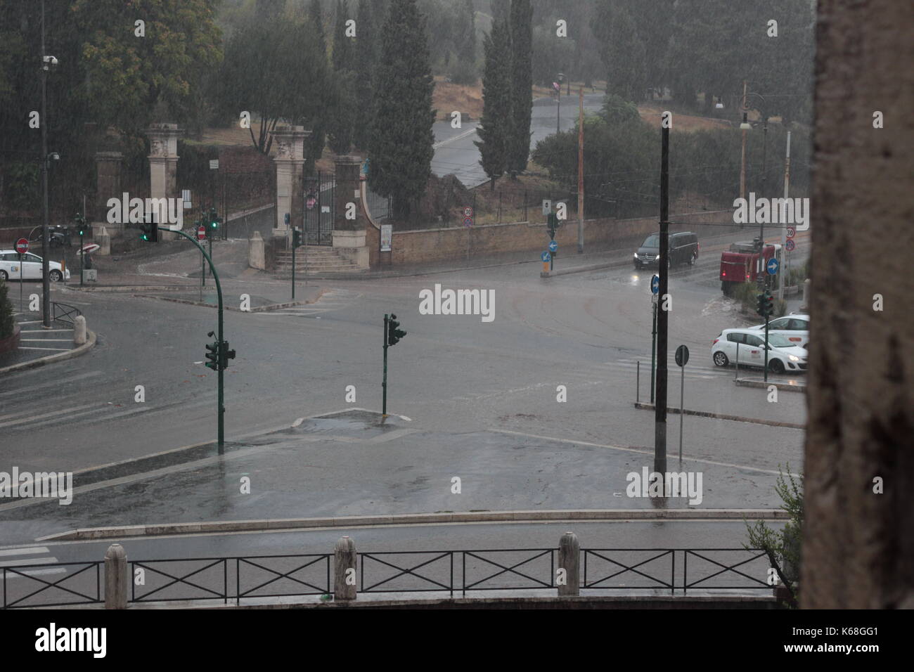 Floods after big rain in Rome 10.9.2017 Stock Photo - Alamy