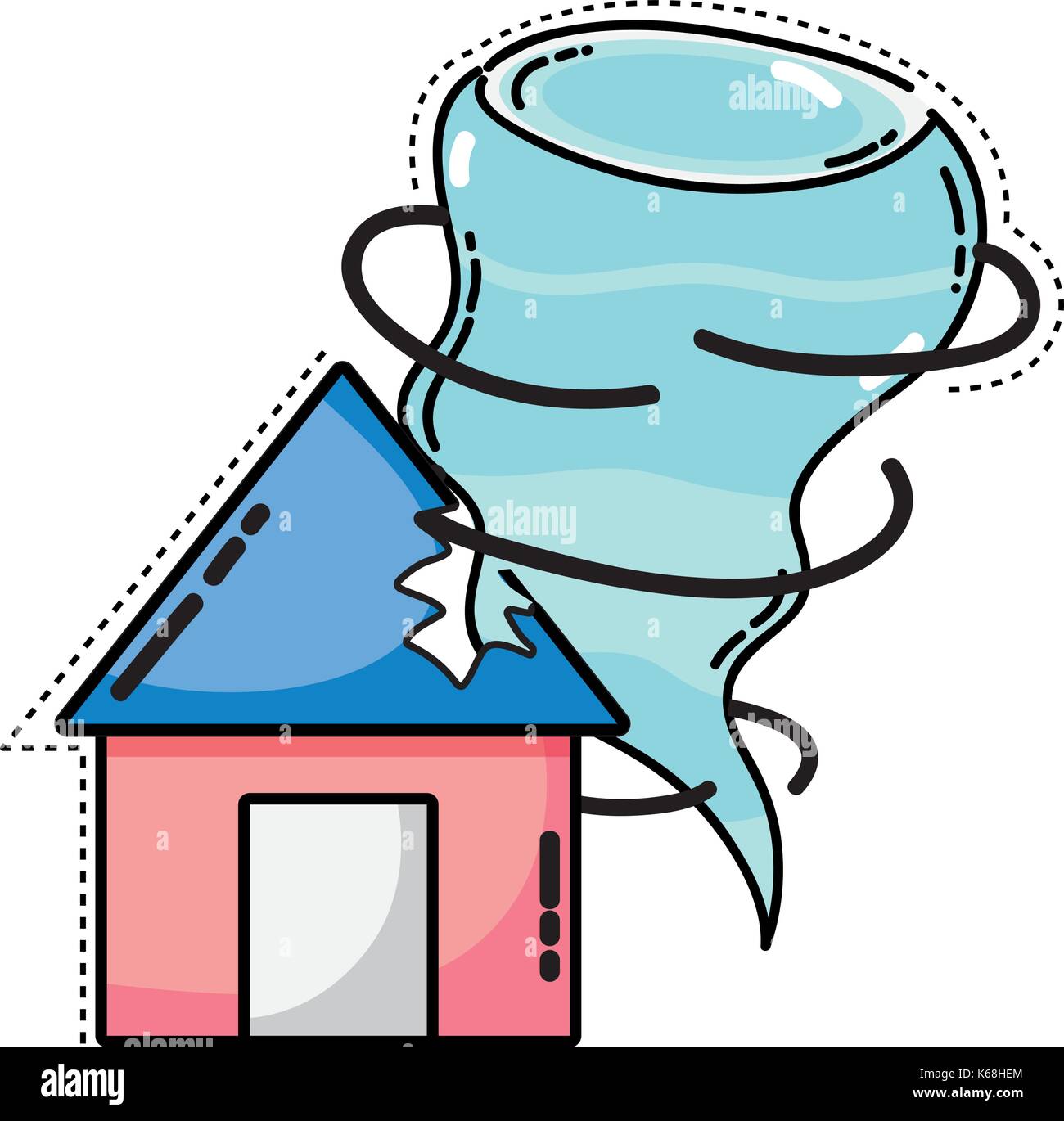 house with tornado storm disaster weather Stock Vector Image & Art - Alamy