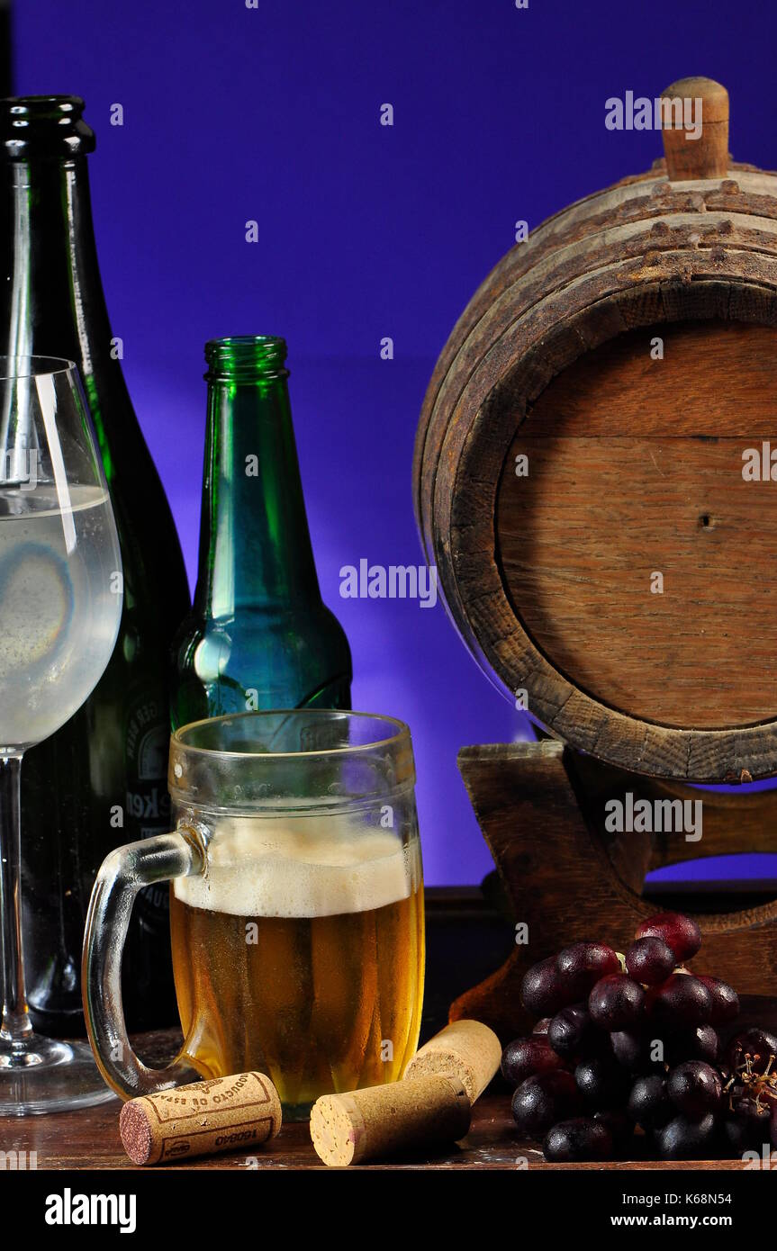 Wine & beer concept Stock Photo - Alamy
