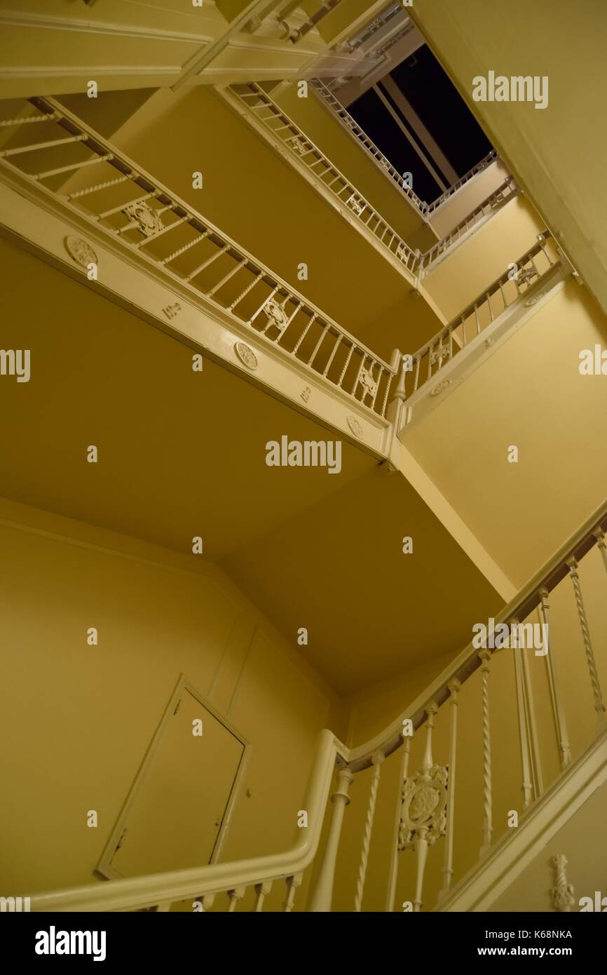 vertigo inducing staircase corridor Stock Photo - Alamy