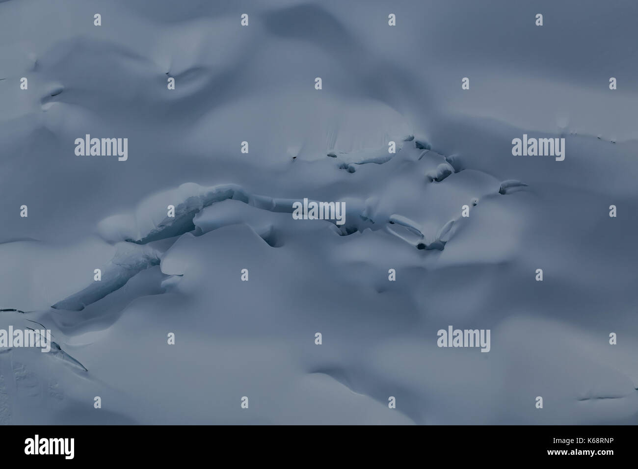 Aerial view glacier crevasses in hi-res stock photography and images ...