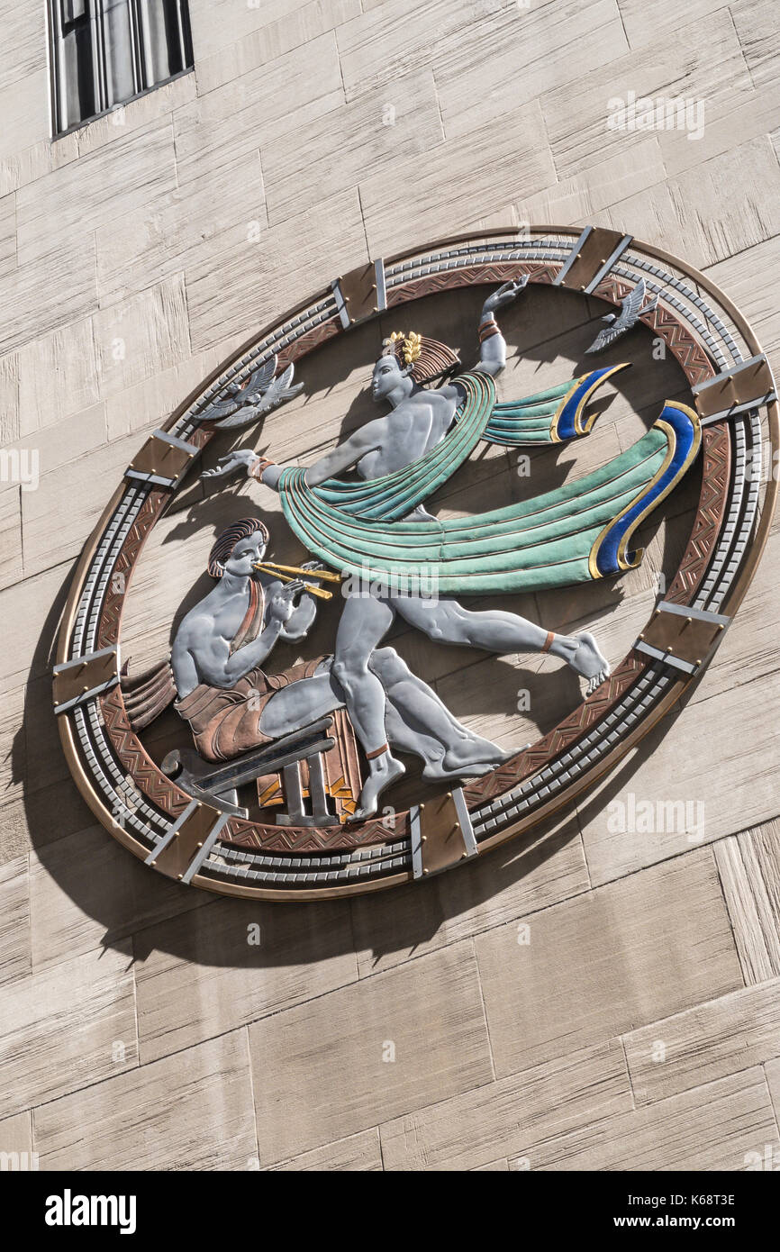 Detail Openwork Plaque , Dance, Drama and Song, Radio City Musical Hall ...