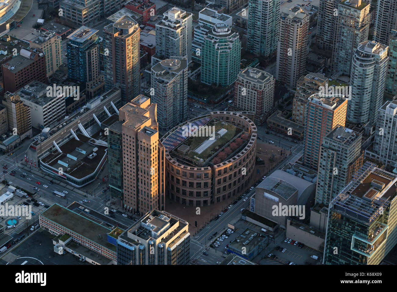 Buildings in Downtown Vancouver, British Columbia, Canada, viewed from ...