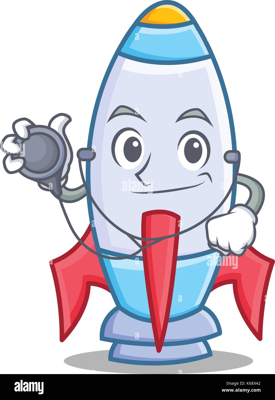 Doctor cute rocket character cartoon Stock Vector Image & Art - Alamy