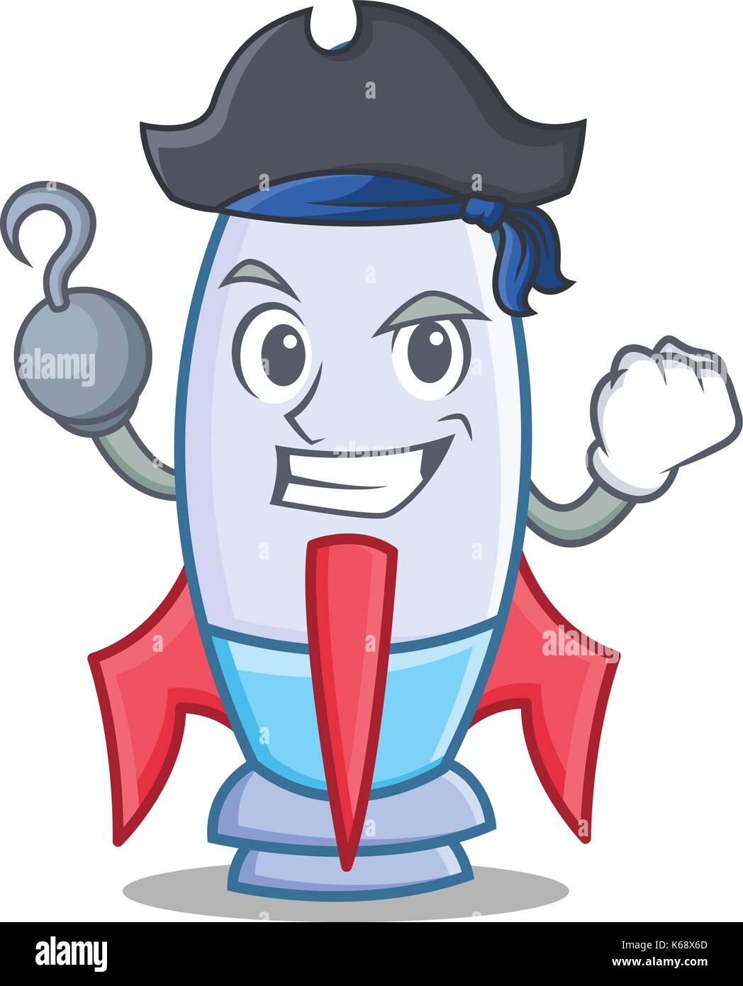 Pirate cute rocket character cartoon Stock Vector Image & Art - Alamy
