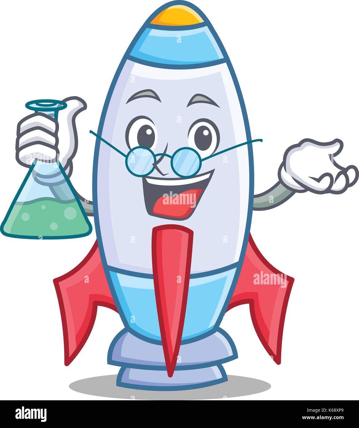 Professor cute rocket character cartoon Stock Vector Image & Art - Alamy