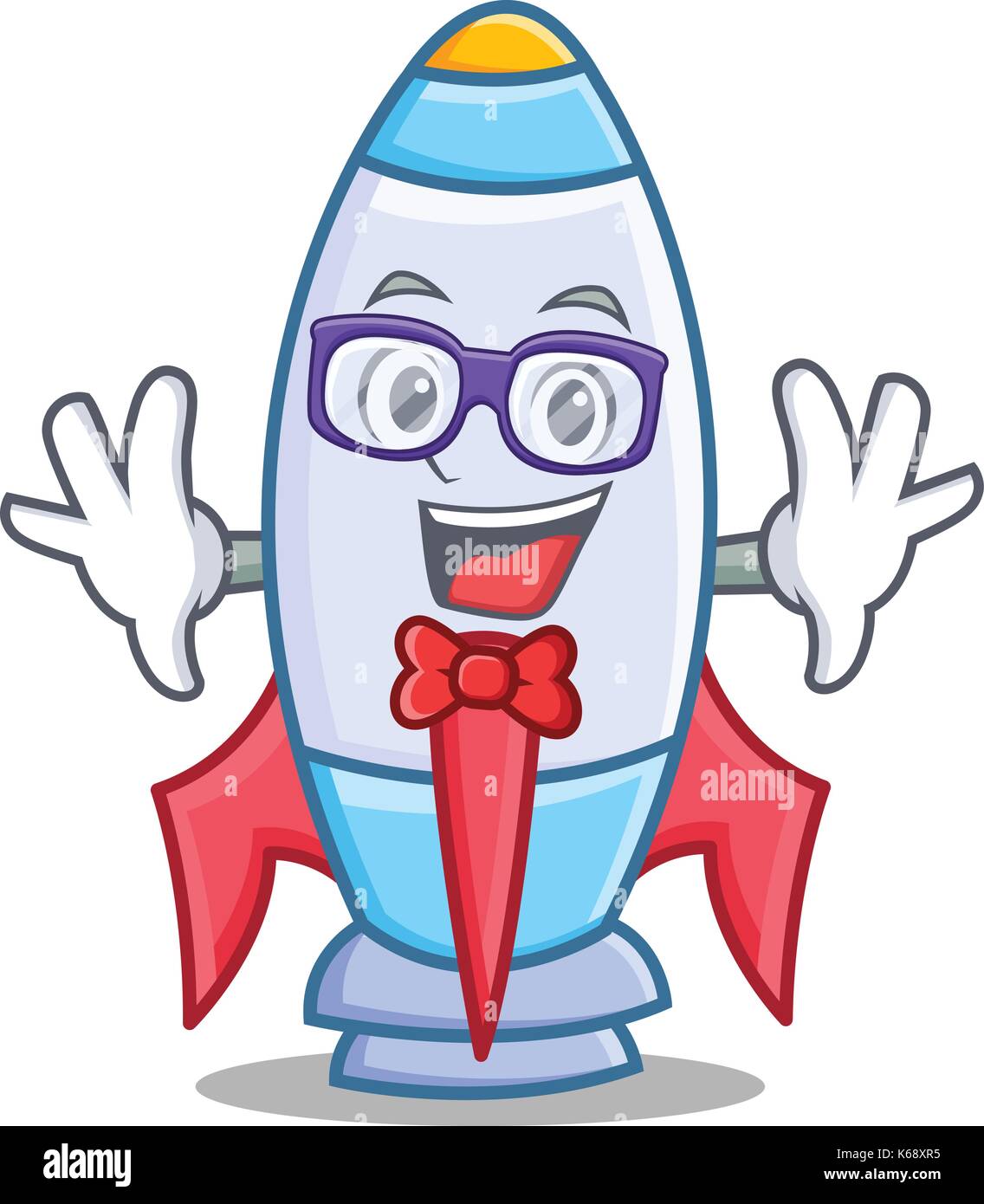 Geek cute rocket character cartoon Stock Vector Image & Art - Alamy