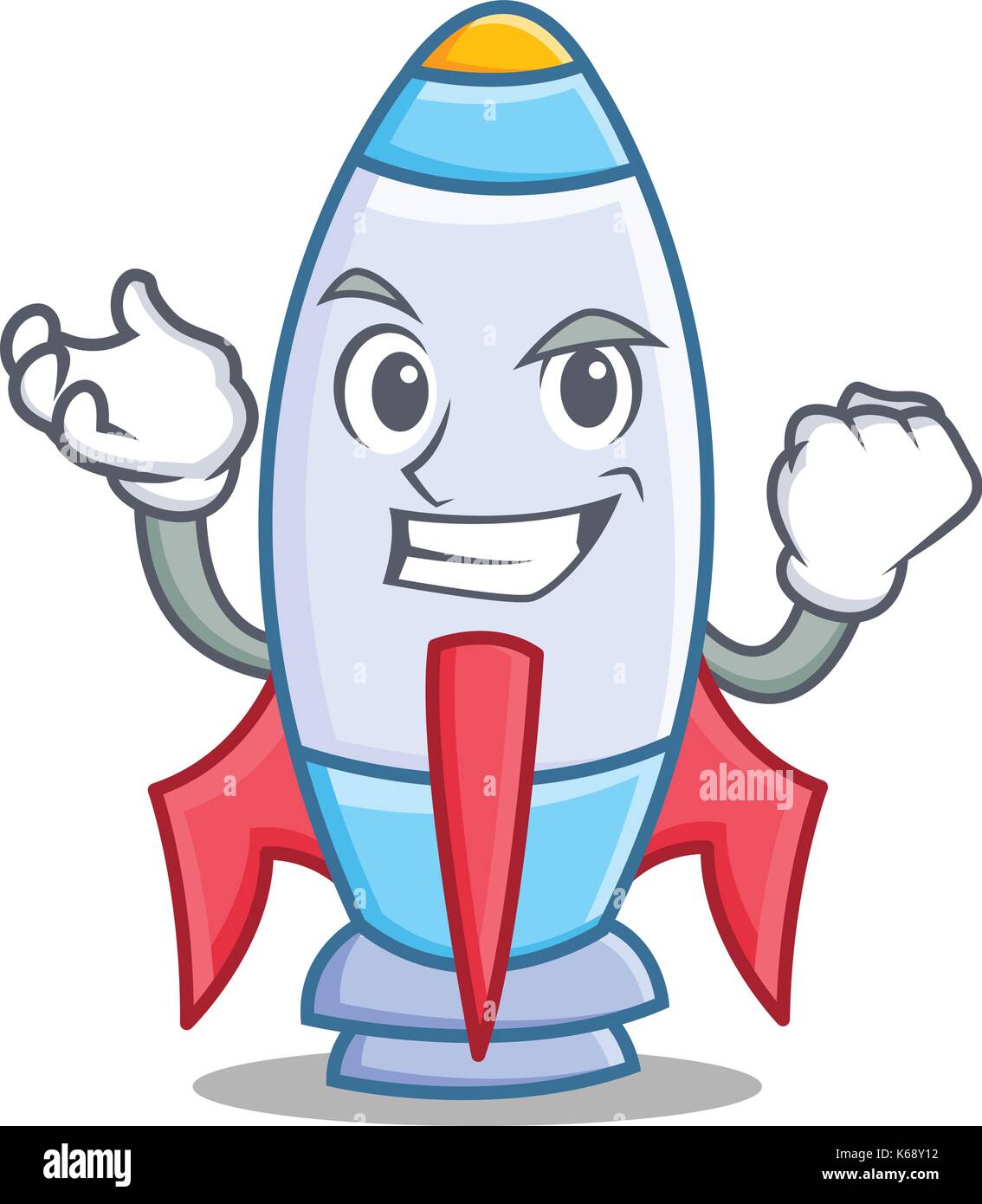 Successful cute rocket character cartoon Stock Vector Image & Art - Alamy
