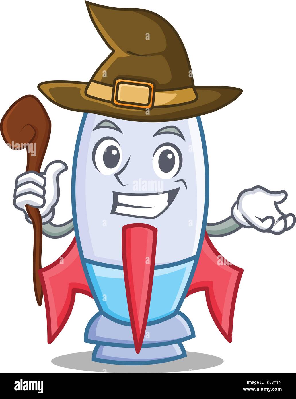 Witch cute rocket character cartoon Stock Vector Image & Art - Alamy