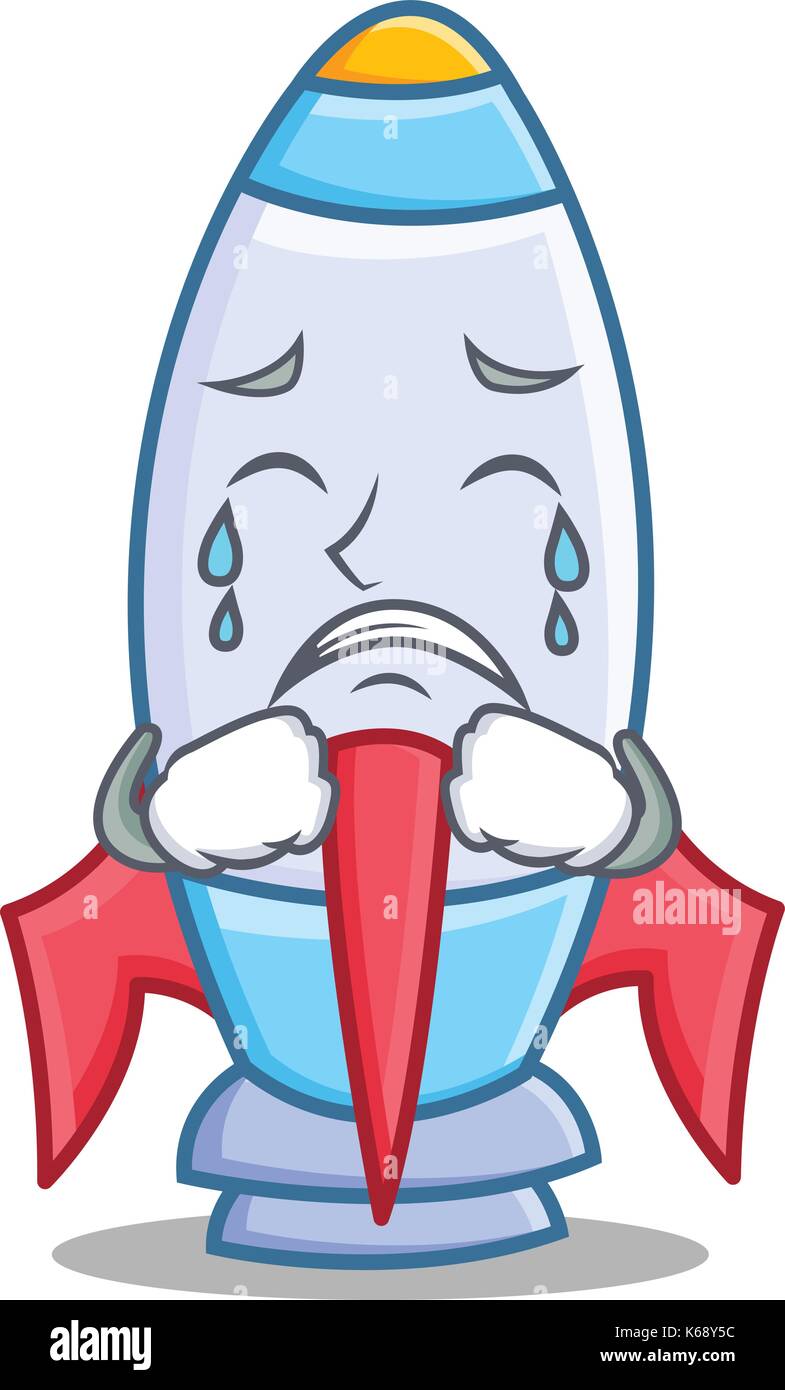 Crying cute rocket character cartoon Stock Vector Image & Art - Alamy