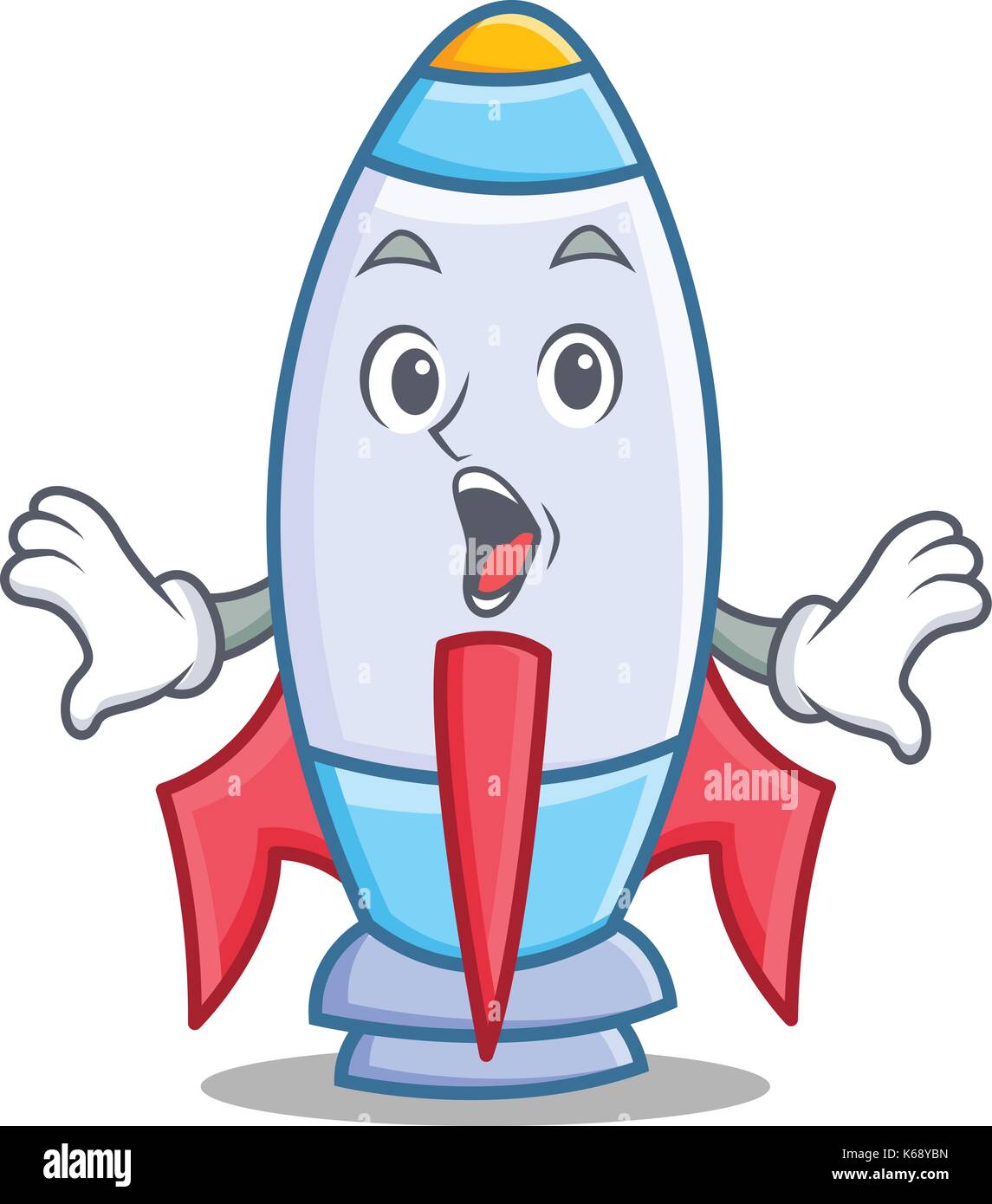 Surprised cute rocket character cartoon Stock Vector Image & Art - Alamy