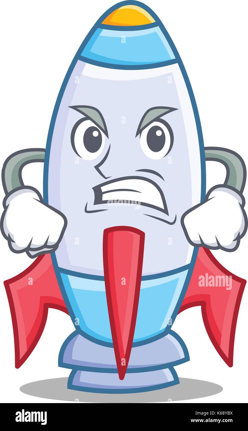 Angry cute rocket character cartoon Stock Vector Image & Art - Alamy
