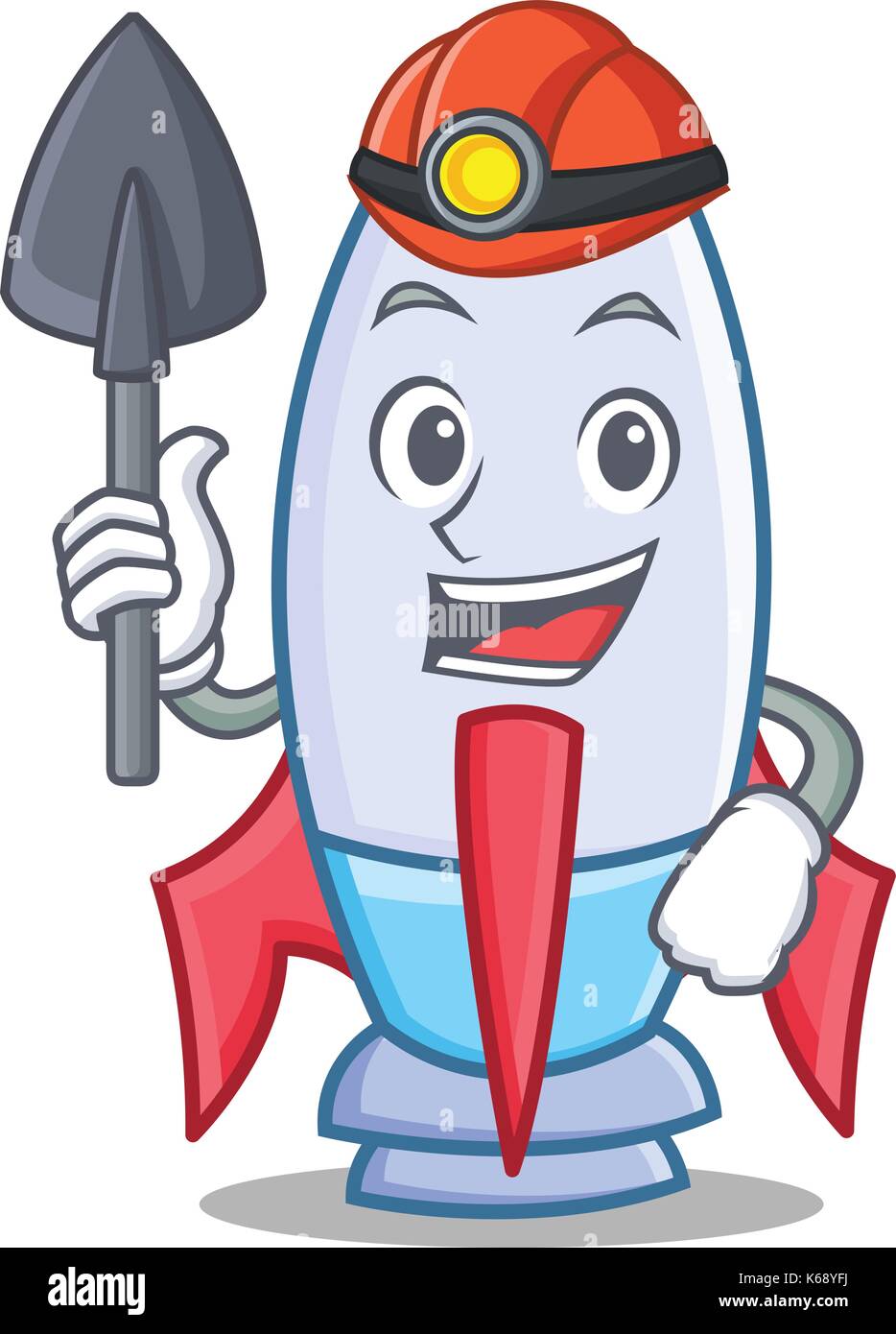 Miner cute rocket character cartoon Stock Vector Image & Art - Alamy