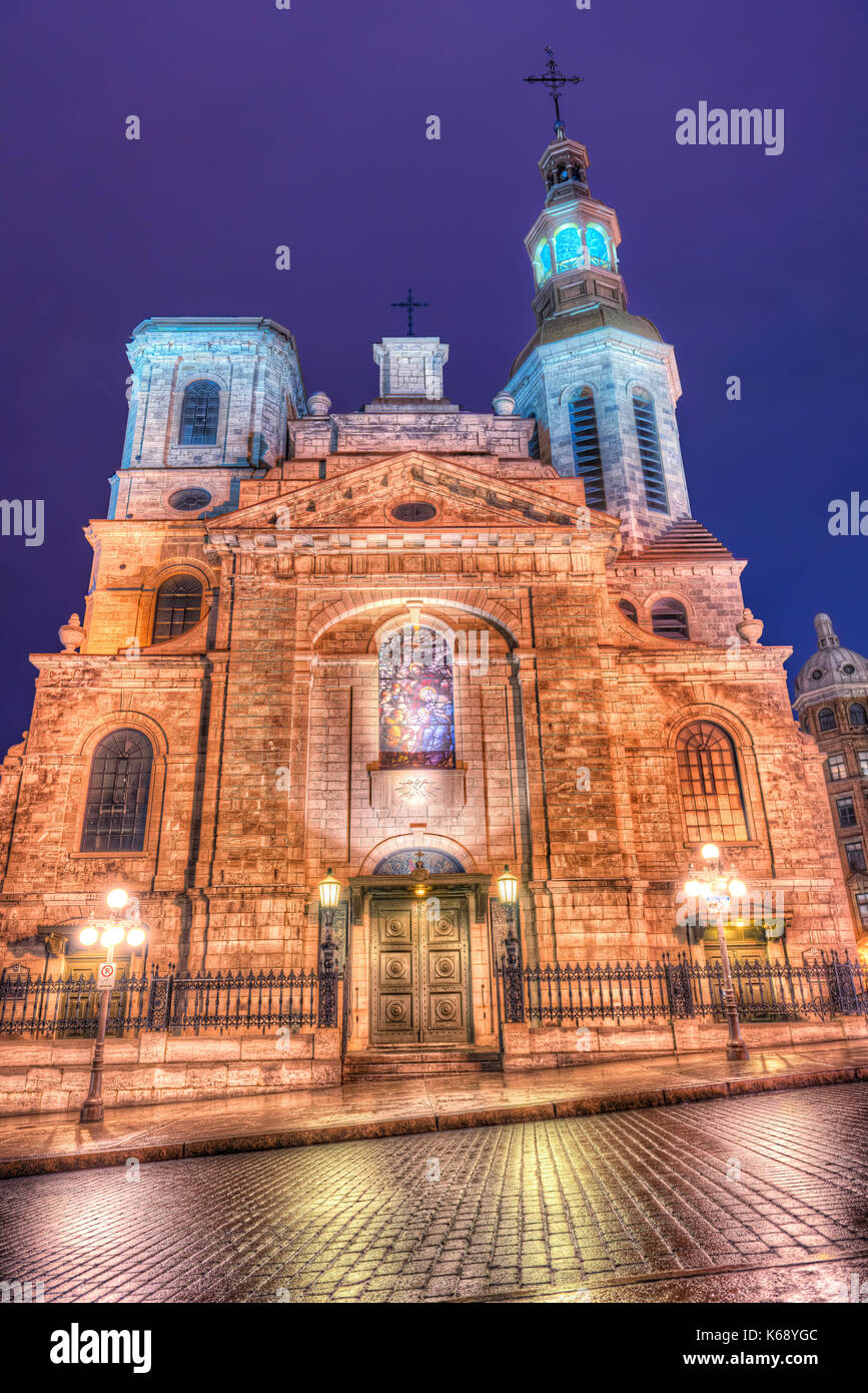 Quebec City, Canada - May 30, 2017: Notre Dame Cathedral church ...